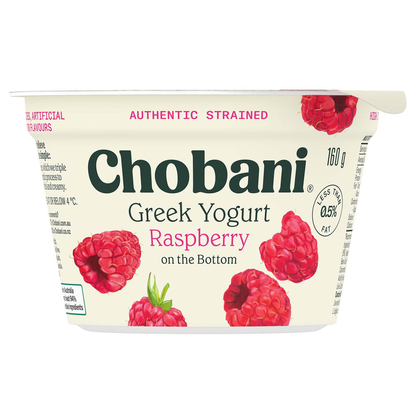 Chobani Raspberry Greek Yogurt 0% Fat 160g – Jaya Grocer | Food Bayana