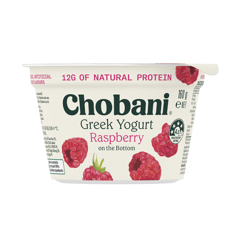 Chobani Raspberry Greek Yogurt 0% Fat 160g – Jaya Grocer | Food Bayana