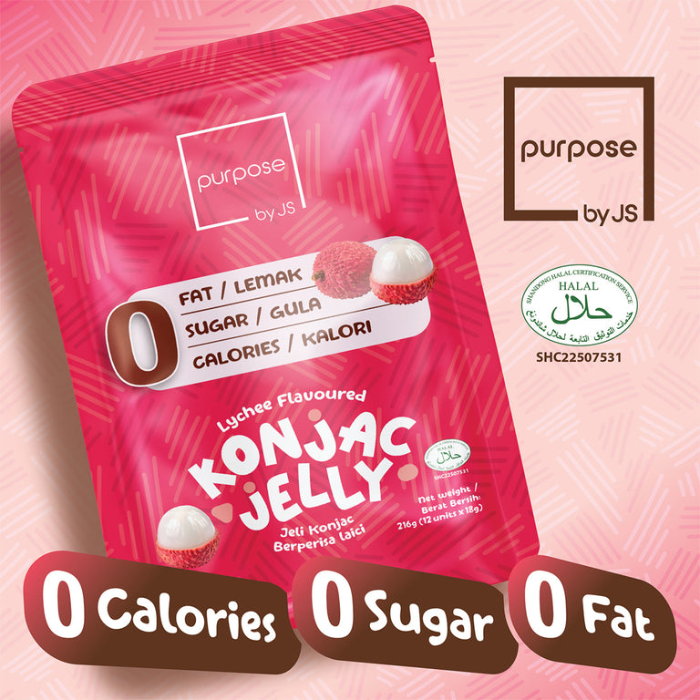 Purpose by JS 0 Lychee Konjac Jelly 216g – Jaya Grocer | Food Bayana